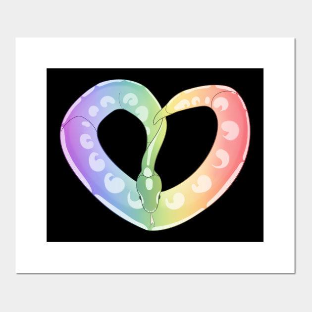 Ball Python Heart Pride Design Ball Python Posters And Art Prints Teepublic 